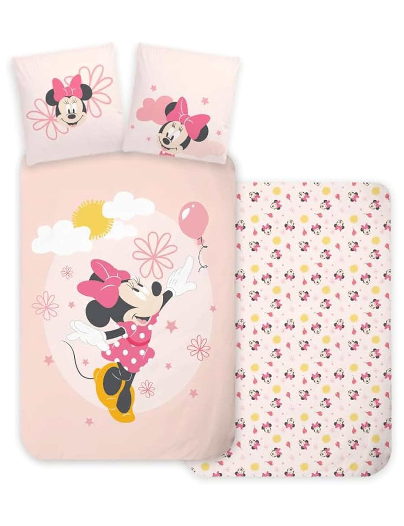 Disney 2 Teile Bettwäsche Minnie Mouse Floral 70x90 cm rosa | Baby ...