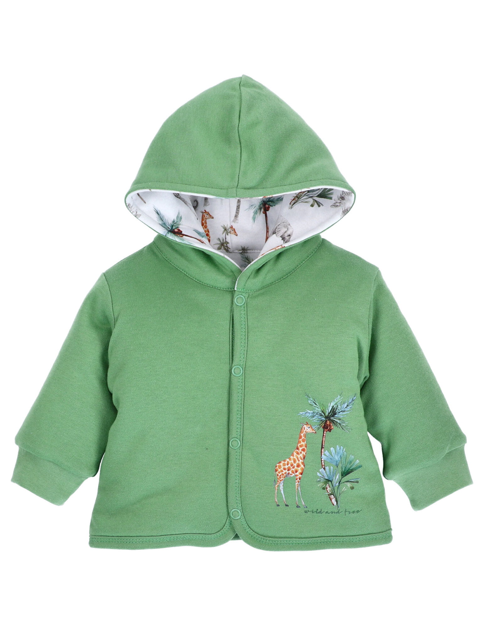 NINI Wendejacke Giraffe Kapuze grün | Baby-Sweets.de