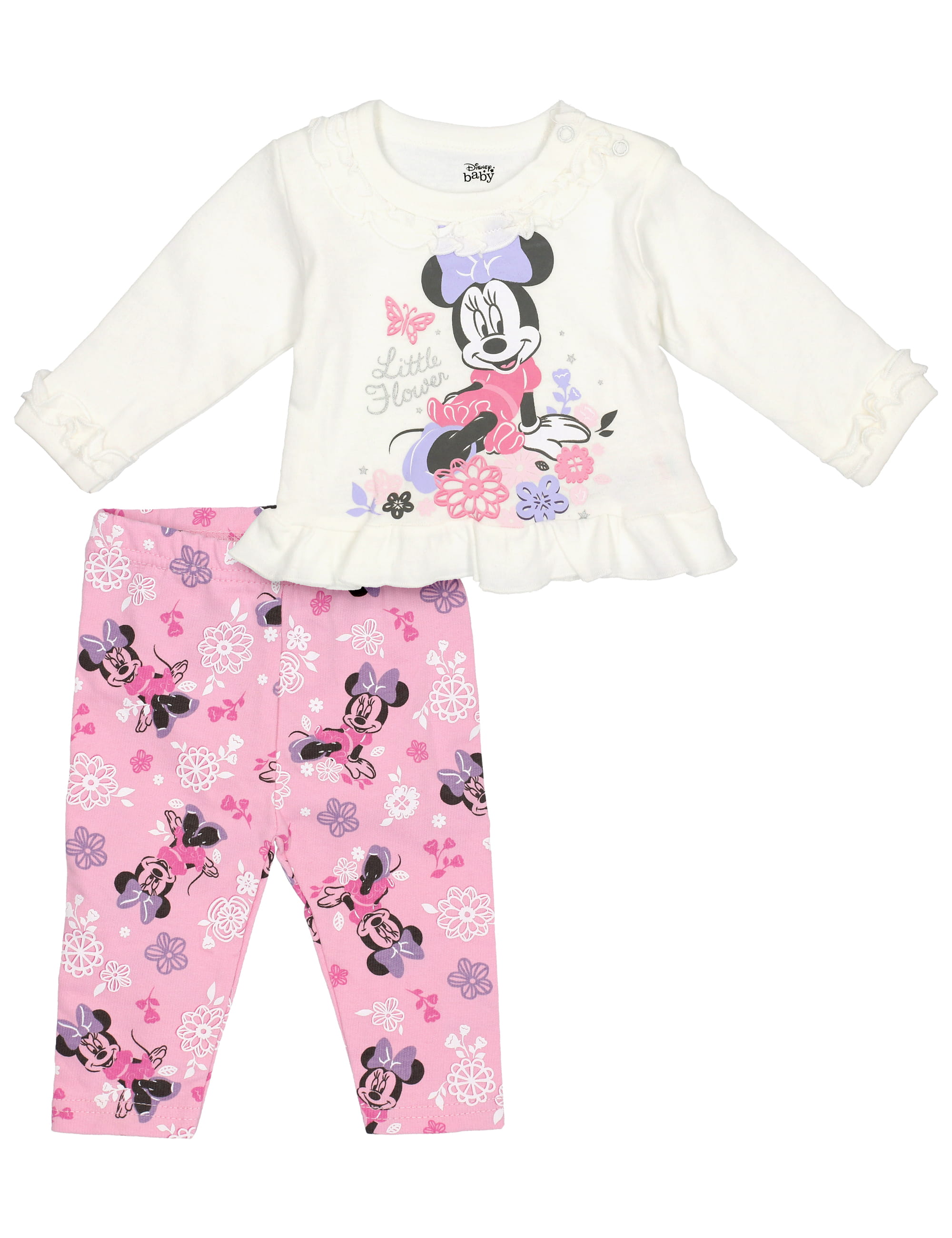 Disney 2 Teile Set Minnie Mouse Floral weiß | Baby-Sweets.de